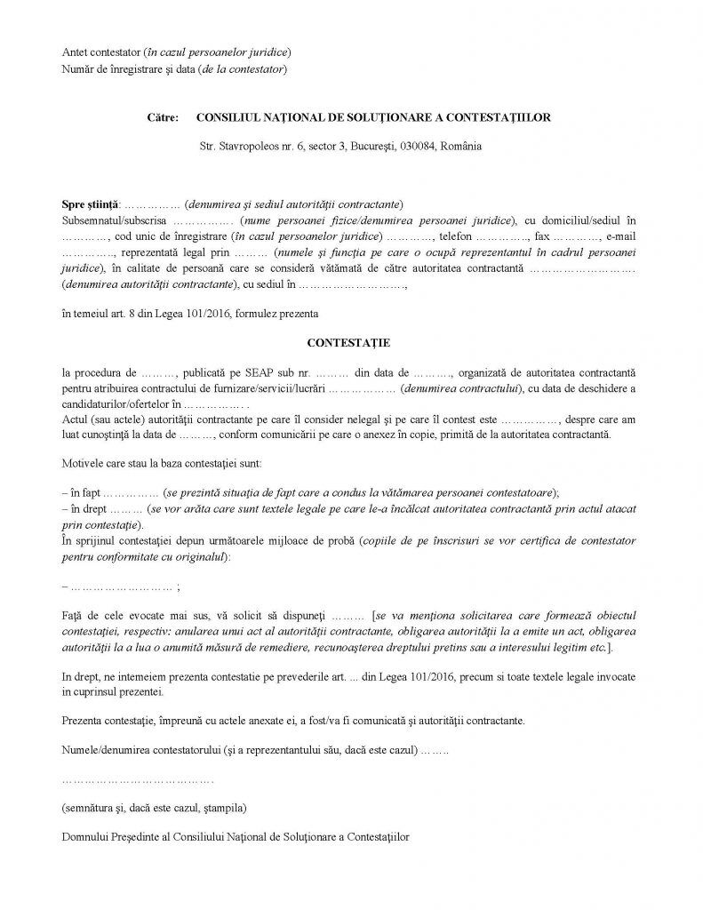 Cum fac o contestatie catre CNSC la o achizitie publica? - Licitatii ...